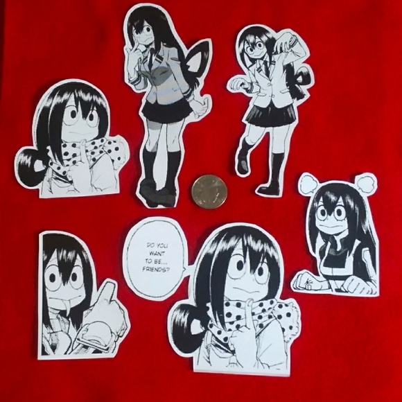 Handmade | Accessories | Handmade Bnha Manga Froppy Sticker Set | Poshmark